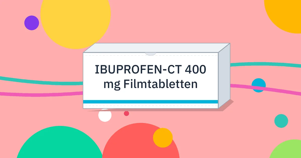 Symbolbild: Packung mit der Aufschrift IBUPROFEN-CT 400 mg Filmtabletten (PZN 04190871) – Verfügbarkeit und Bezug in Apotheken in Frankfurt am Main