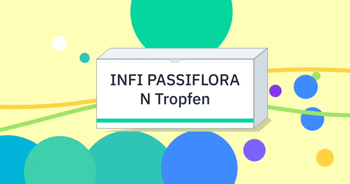 Symbolbild: Packung mit der Aufschrift INFI PASSIFLORA N Tropfen (PZN 04386172) – Verfügbarkeit und Bezug in Apotheken in Frankfurt am Main