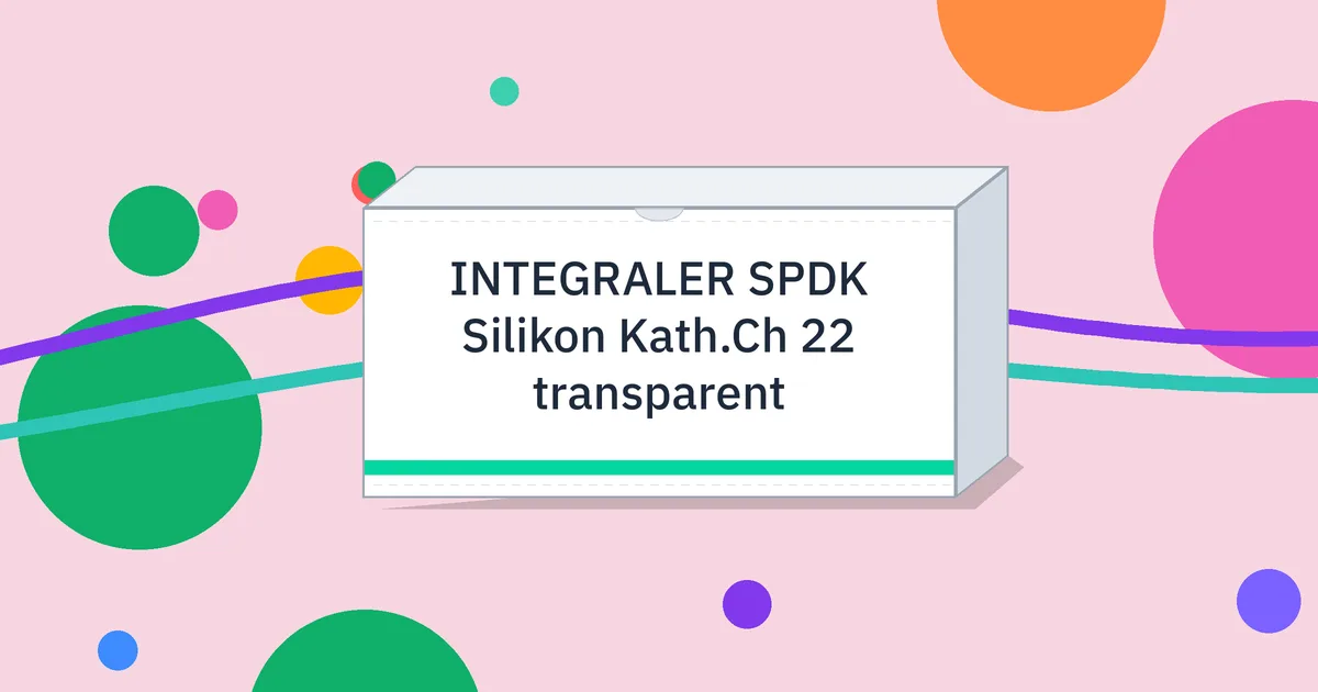 Symbolbild: Packung mit der Aufschrift INTEGRALER SPDK Silikon Kath.Ch 22 transparent (PZN 16825234) – Verfügbarkeit und Bezug in Apotheken in Frankfurt am Main