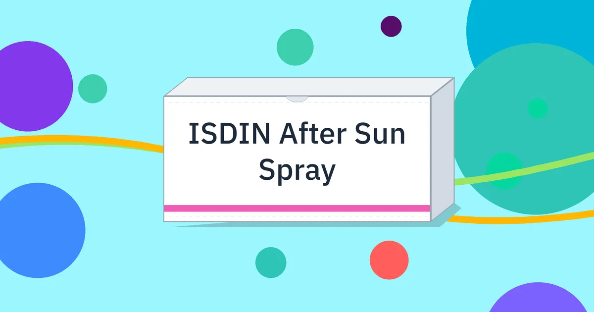 Symbolbild: Packung mit der Aufschrift ISDIN After Sun Spray (PZN 16204845) – Verfügbarkeit und Bezug in Apotheken in Frankfurt am Main