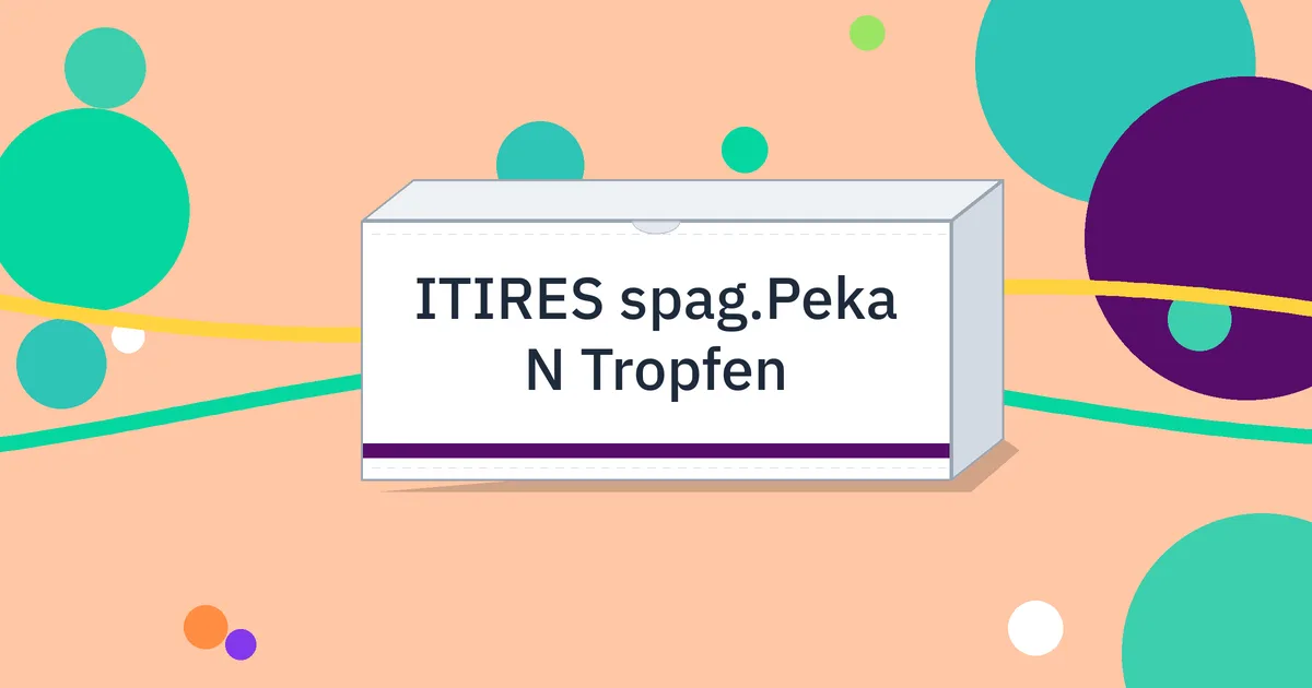 Symbolbild: Packung mit der Aufschrift ITIRES spag.Peka N Tropfen (PZN 03796347) – Verfügbarkeit und Bezug in Apotheken in Frankfurt am Main