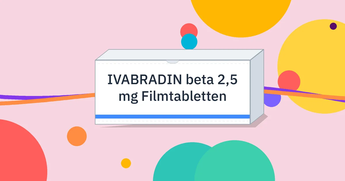 Symbolbild: Packung mit der Aufschrift IVABRADIN beta 2,5 mg Filmtabletten (PZN 00090055) – Verfügbarkeit und Bezug in Apotheken in Frankfurt am Main
