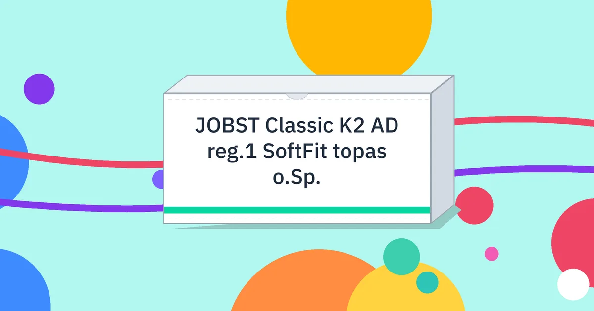 Symbolbild: Packung mit der Aufschrift JOBST Classic K2 AD reg.1 SoftFit topas o.Sp. (PZN 14221696) – Verfügbarkeit und Bezug in Apotheken in Frankfurt am Main
