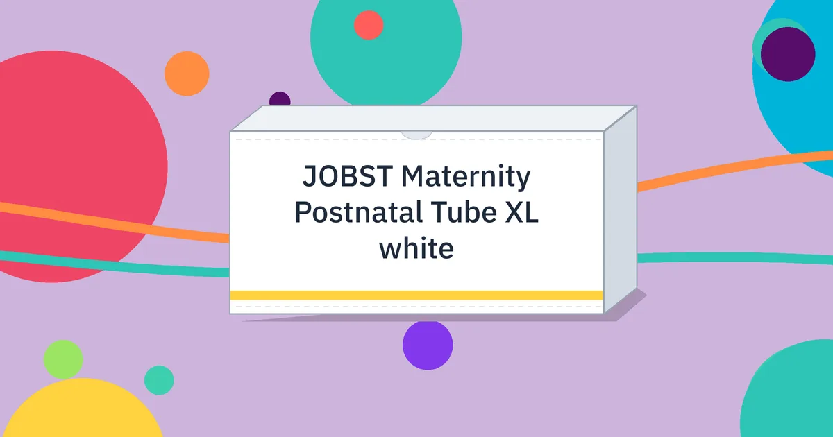 Symbolbild: Packung mit der Aufschrift JOBST Maternity Postnatal Tube XL white (PZN 18311516) – Verfügbarkeit und Bezug in Apotheken in Frankfurt am Main