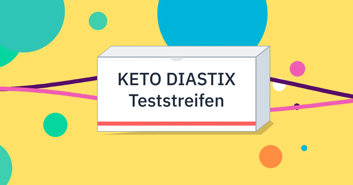 Symbolbild: Packung mit der Aufschrift KETO DIASTIX Teststreifen (PZN 19768695) – Verfügbarkeit und Bezug in Apotheken in Frankfurt am Main