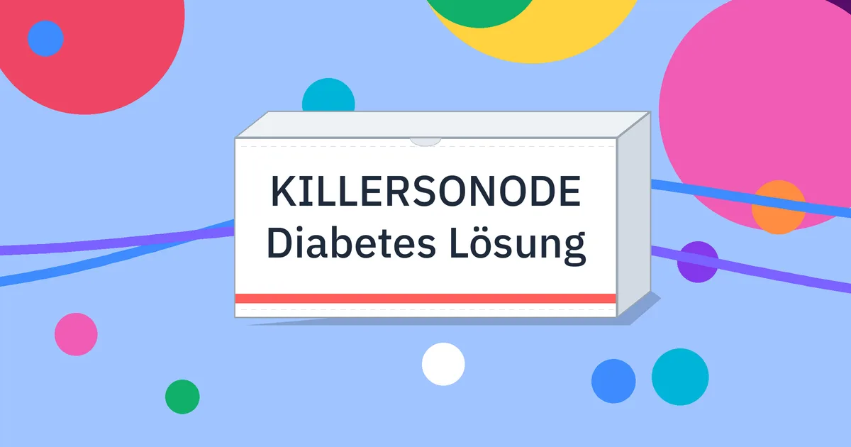 Symbolbild: Packung mit der Aufschrift KILLERSONODE Diabetes Lösung (PZN 17880815) – Verfügbarkeit und Bezug in Apotheken in Frankfurt am Main
