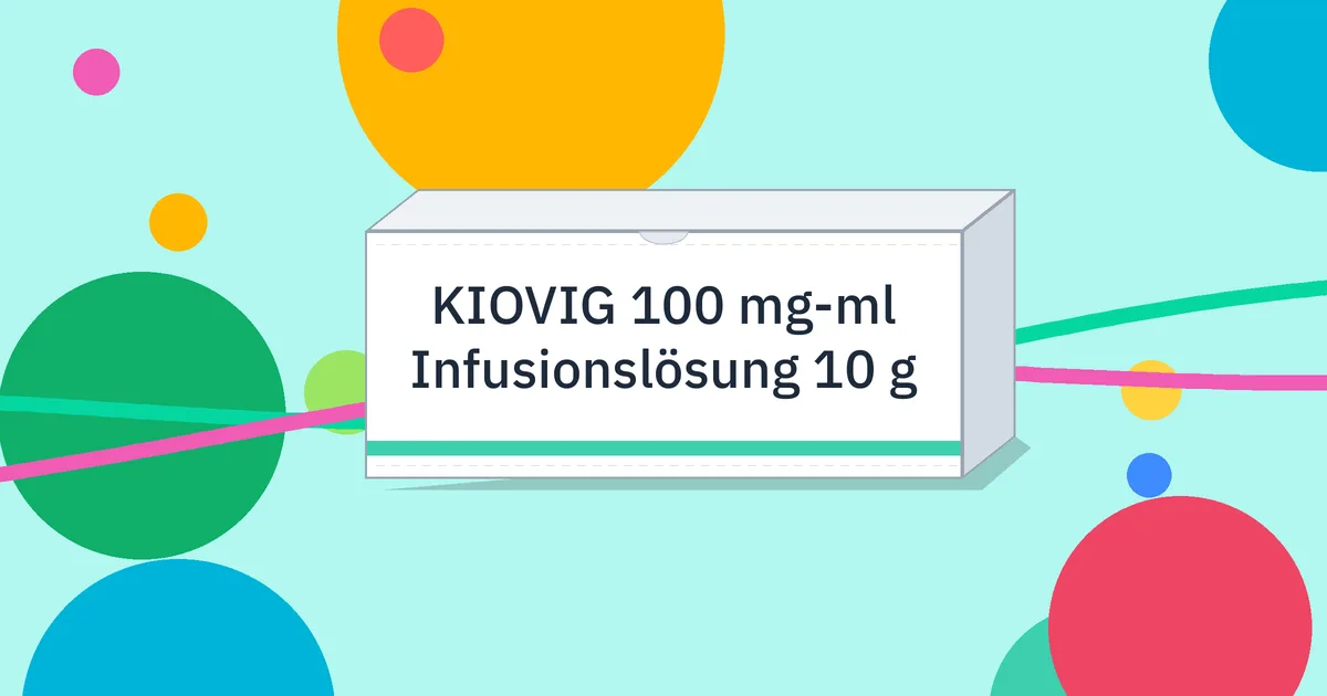 Symbolbild: Packung mit der Aufschrift KIOVIG 100 mg-ml Infusionslösung 10 g (PZN 06051487) – Verfügbarkeit und Bezug in Apotheken in Frankfurt am Main