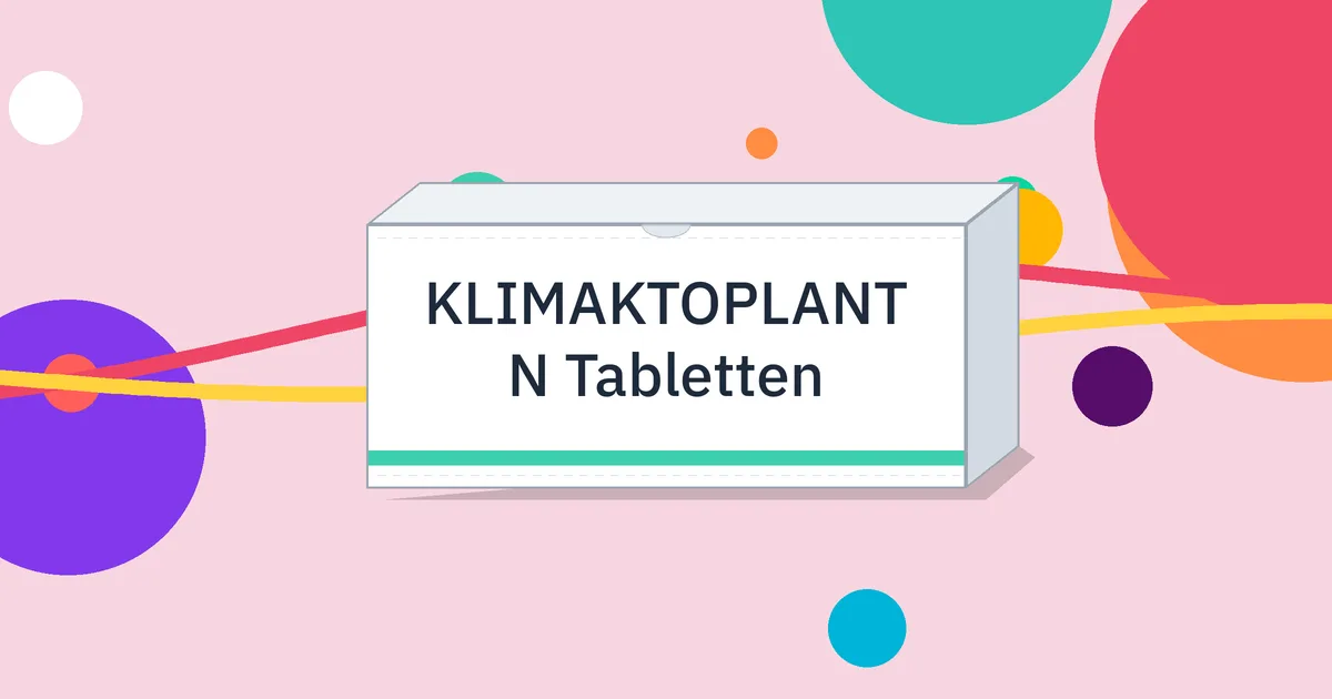 Symbolbild: Packung mit der Aufschrift KLIMAKTOPLANT N Tabletten (PZN 13655234) – Verfügbarkeit und Bezug in Apotheken in Frankfurt am Main