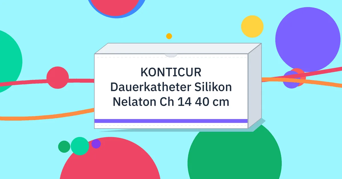 Symbolbild: Packung mit der Aufschrift KONTICUR Dauerkatheter Silikon Nelaton Ch 14 40 cm (PZN 19961831) – Verfügbarkeit und Bezug in Apotheken in Frankfurt am Main