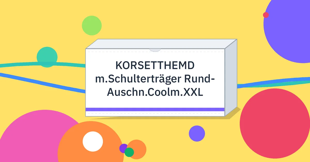 Symbolbild: Packung mit der Aufschrift KORSETTHEMD m.Schulterträger Rund-Auschn.Coolm.XXL (PZN 09639502) – Verfügbarkeit und Bezug in Apotheken in Frankfurt am Main