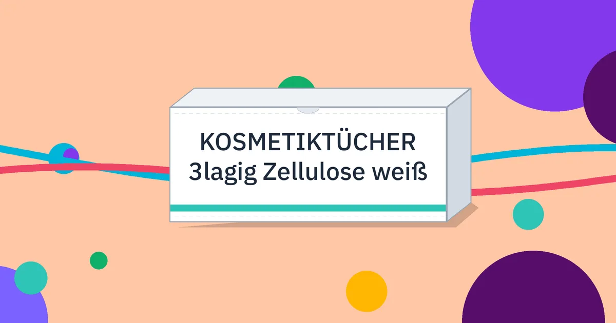 Symbolbild: Packung mit der Aufschrift KOSMETIKTÜCHER 3lagig Zellulose weiß (PZN 20948178) – Verfügbarkeit und Bezug in Apotheken in Frankfurt am Main