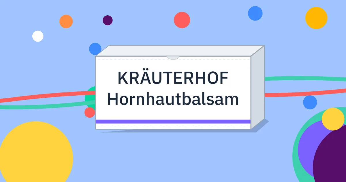 Symbolbild: Packung mit der Aufschrift KRÄUTERHOF Hornhautbalsam (PZN 10762685) – Verfügbarkeit und Bezug in Apotheken in Frankfurt am Main