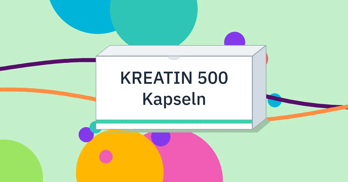 Symbolbild: Packung mit der Aufschrift KREATIN 500 Kapseln (PZN 07749422) – Verfügbarkeit und Bezug in Apotheken in Frankfurt am Main