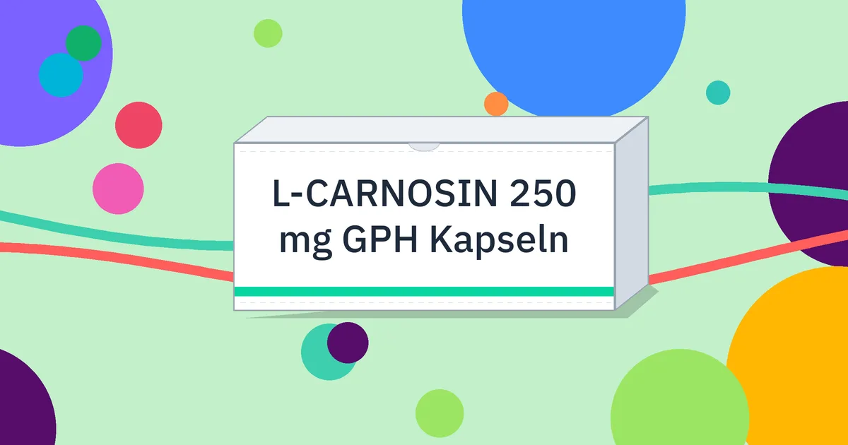 Symbolbild: Packung mit der Aufschrift L-CARNOSIN 250 mg GPH Kapseln (PZN 09918515) – Verfügbarkeit und Bezug in Apotheken in Frankfurt am Main