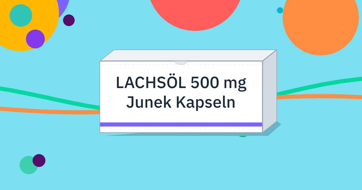 Symbolbild: Packung mit der Aufschrift LACHSÖL 500 mg Junek Kapseln (PZN 07079619) – Verfügbarkeit und Bezug in Apotheken in Frankfurt am Main