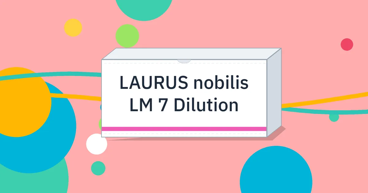 Symbolbild: Packung mit der Aufschrift LAURUS nobilis LM 7 Dilution (PZN 13524443) – Verfügbarkeit und Bezug in Apotheken in Frankfurt am Main