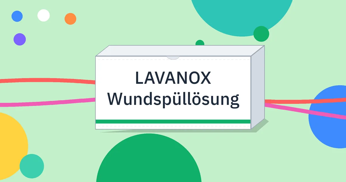 Symbolbild: Packung mit der Aufschrift LAVANOX Wundspüllösung (PZN 20274225) – Verfügbarkeit und Bezug in Apotheken in Frankfurt am Main