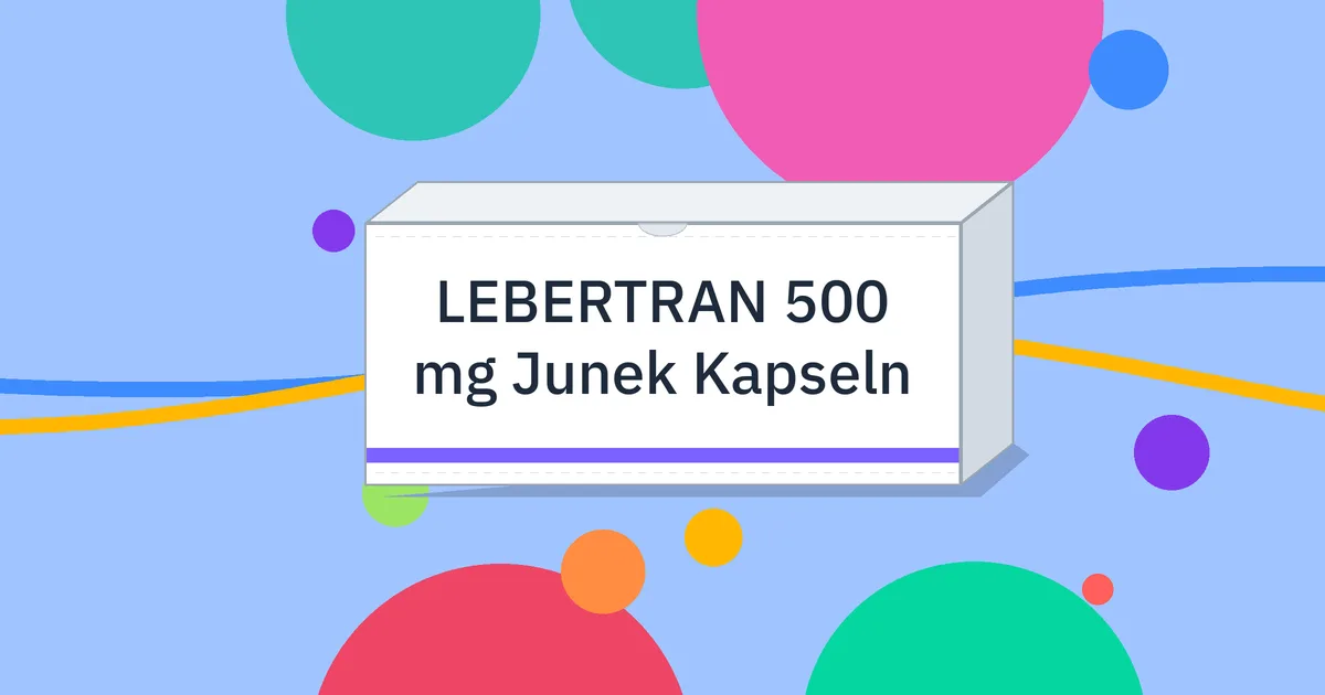 Symbolbild: Packung mit der Aufschrift LEBERTRAN 500 mg Junek Kapseln (PZN 14364987) – Verfügbarkeit und Bezug in Apotheken in Frankfurt am Main