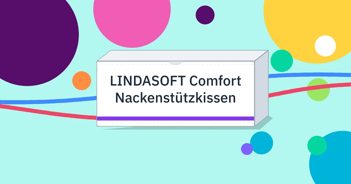 Symbolbild: Packung mit der Aufschrift LINDASOFT Comfort Nackenstützkissen (PZN 00097175) – Verfügbarkeit und Bezug in Apotheken in Frankfurt am Main