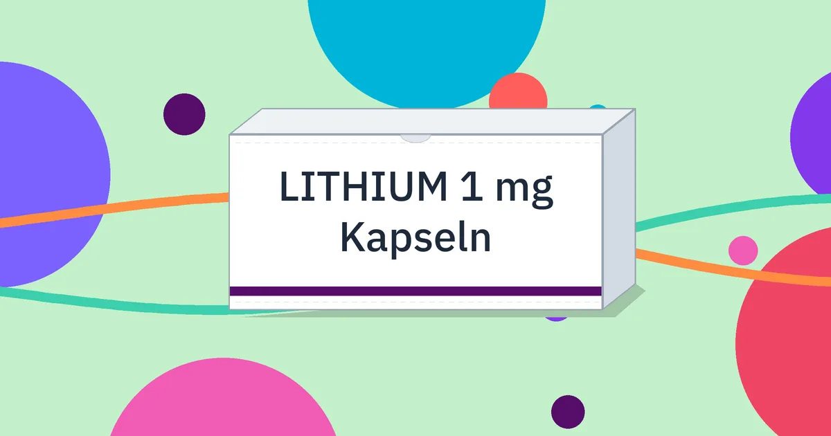 Symbolbild: Packung mit der Aufschrift LITHIUM 1 mg Kapseln (PZN 20349199) – Verfügbarkeit und Bezug in Apotheken in Frankfurt am Main