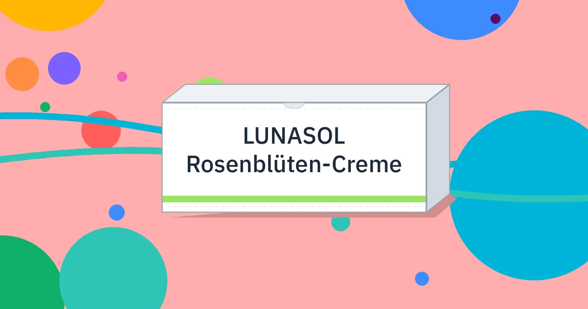 Symbolbild: Packung mit der Aufschrift LUNASOL Rosenblüten-Creme (PZN 19755675) – Verfügbarkeit und Bezug in Apotheken in Frankfurt am Main