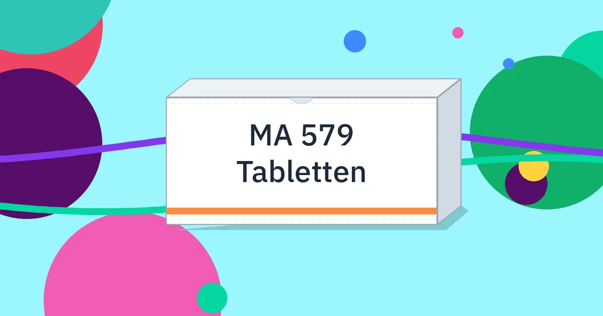 Symbolbild: Packung mit der Aufschrift MA 579 Tabletten (PZN 15530436) – Verfügbarkeit und Bezug in Apotheken in Frankfurt am Main