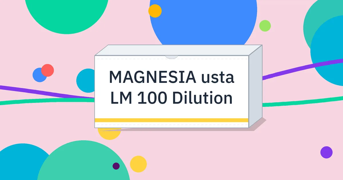 Symbolbild: Packung mit der Aufschrift MAGNESIA usta LM 100 Dilution (PZN 13539249) – Verfügbarkeit und Bezug in Apotheken in Frankfurt am Main