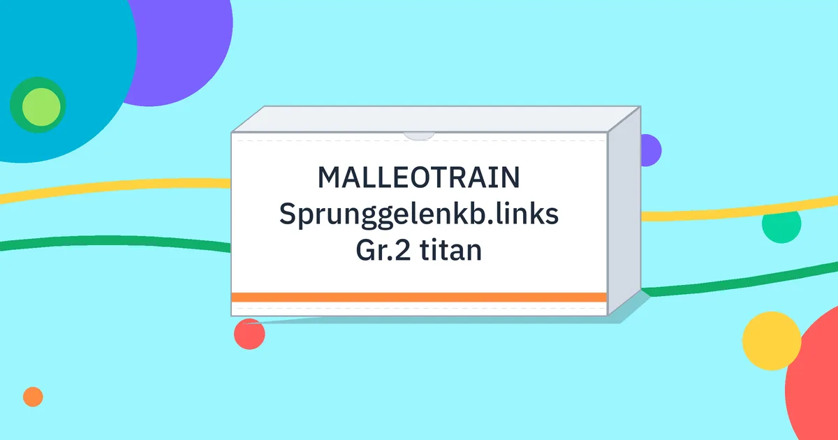 Symbolbild: Packung mit der Aufschrift MALLEOTRAIN Sprunggelenkb.links Gr.2 titan (PZN 01284287) – Verfügbarkeit und Bezug in Apotheken in Frankfurt am Main