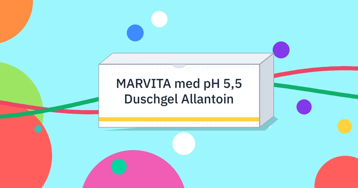 Symbolbild: Packung mit der Aufschrift MARVITA med pH 5,5 Duschgel Allantoin (PZN 14287382) – Verfügbarkeit und Bezug in Apotheken in Frankfurt am Main