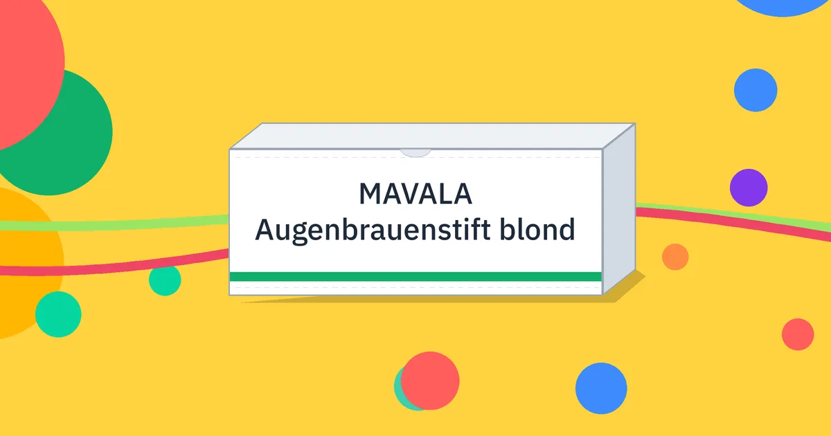 Symbolbild: Packung mit der Aufschrift MAVALA Augenbrauenstift blond (PZN 20718797) – Verfügbarkeit und Bezug in Apotheken in Frankfurt am Main