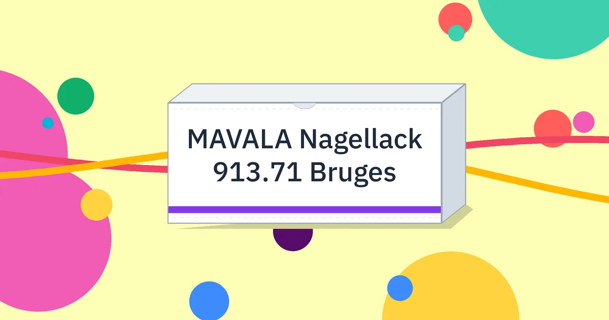 Symbolbild: Packung mit der Aufschrift MAVALA Nagellack 913.71 Bruges (PZN 16810557) – Verfügbarkeit und Bezug in Apotheken in Frankfurt am Main