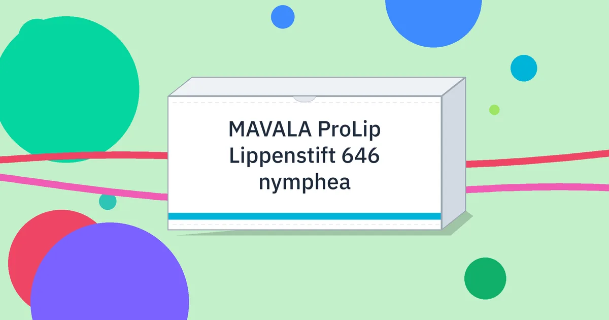 Symbolbild: Packung mit der Aufschrift MAVALA ProLip Lippenstift 646 nymphea (PZN 14051225) – Verfügbarkeit und Bezug in Apotheken in Frankfurt am Main