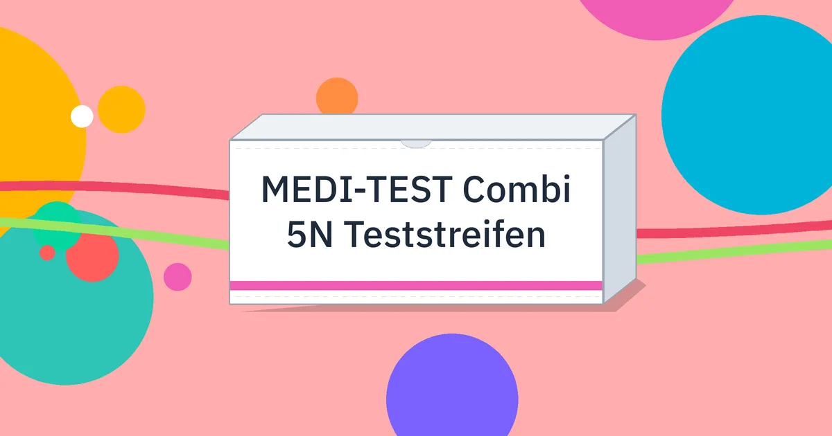 Symbolbild: Packung mit der Aufschrift MEDI-TEST Combi 5N Teststreifen (PZN 00516519) – Verfügbarkeit und Bezug in Apotheken in Frankfurt am Main
