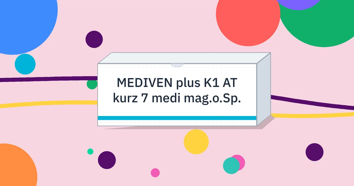 Symbolbild: Packung mit der Aufschrift MEDIVEN plus K1 AT kurz 7 medi mag.o.Sp. (PZN 15026821) – Verfügbarkeit und Bezug in Apotheken in Frankfurt am Main