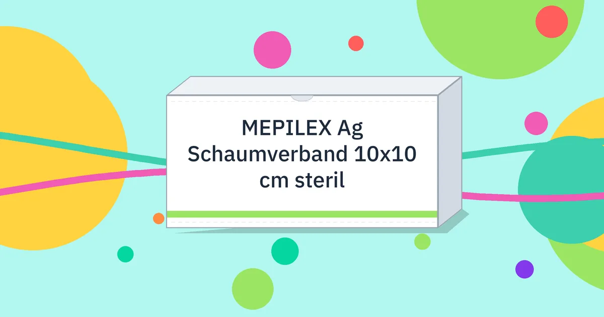 Symbolbild: Packung mit der Aufschrift MEPILEX Ag Schaumverband 10x10 cm steril (PZN 16703212) – Verfügbarkeit und Bezug in Apotheken in Frankfurt am Main