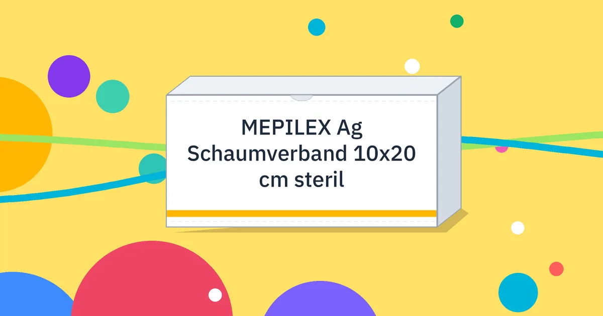 Symbolbild: Packung mit der Aufschrift MEPILEX Ag Schaumverband 10x20 cm steril (PZN 18361313) – Verfügbarkeit und Bezug in Apotheken in Frankfurt am Main