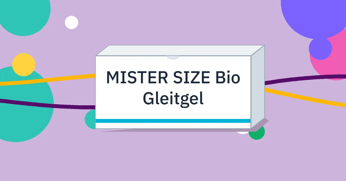 Symbolbild: Packung mit der Aufschrift MISTER SIZE Bio Gleitgel (PZN 19671748) – Verfügbarkeit und Bezug in Apotheken in Frankfurt am Main