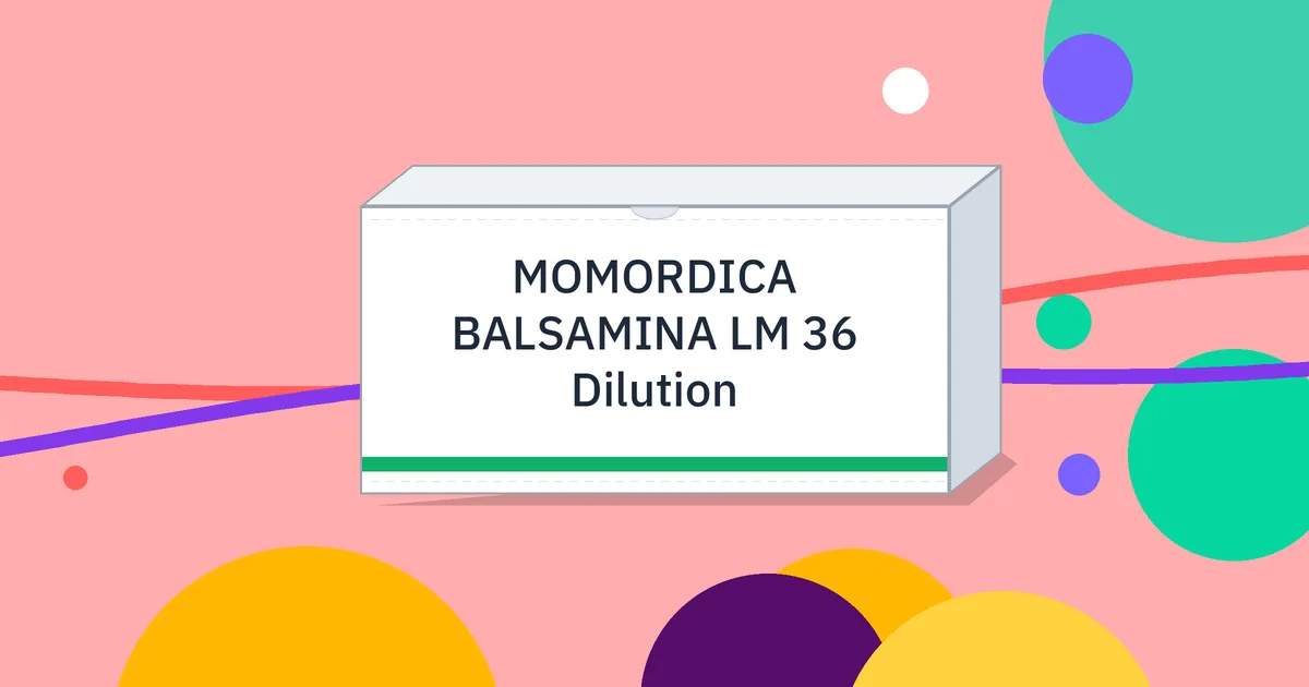 Symbolbild: Packung mit der Aufschrift MOMORDICA BALSAMINA LM 36 Dilution (PZN 13610496) – Verfügbarkeit und Bezug in Apotheken in Frankfurt am Main