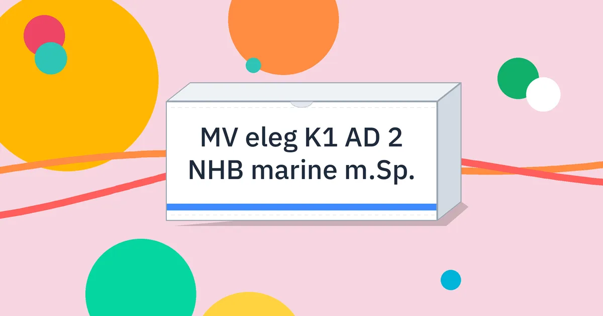 Symbolbild: Packung mit der Aufschrift MV eleg K1 AD 2 NHB marine m.Sp. (PZN 15675376) – Verfügbarkeit und Bezug in Apotheken in Frankfurt am Main