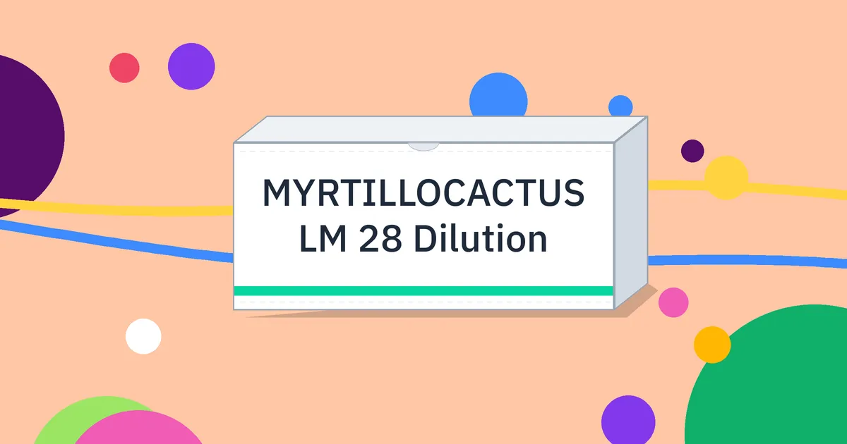 Symbolbild: Packung mit der Aufschrift MYRTILLOCACTUS LM 28 Dilution (PZN 13613224) – Verfügbarkeit und Bezug in Apotheken in Frankfurt am Main
