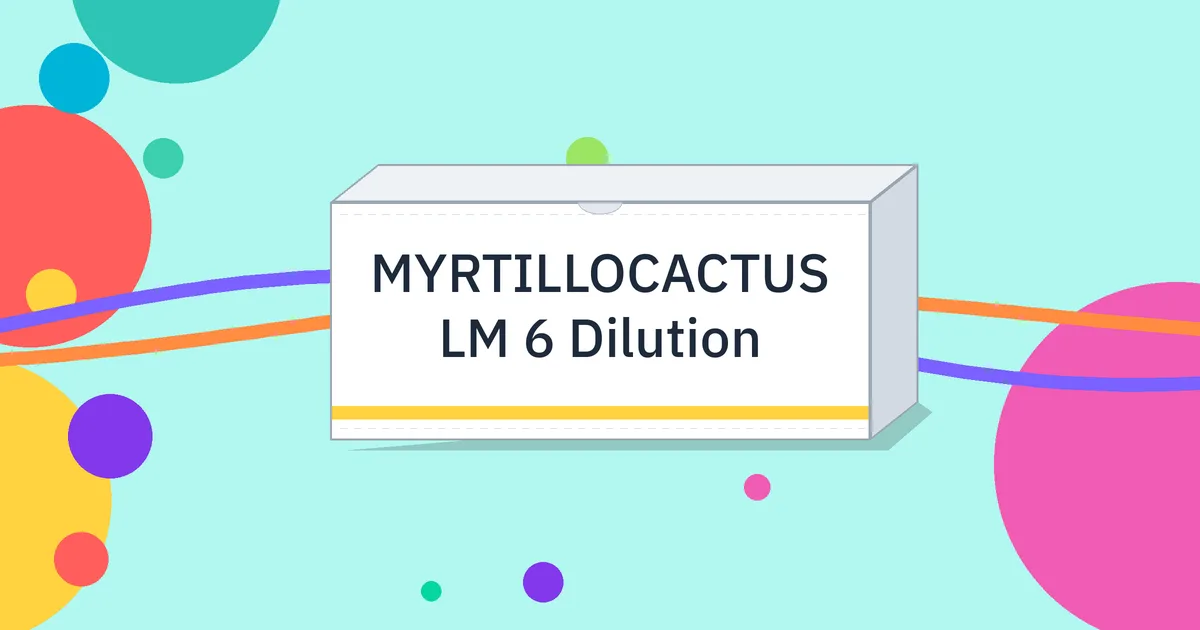 Symbolbild: Packung mit der Aufschrift MYRTILLOCACTUS LM 6 Dilution (PZN 13612940) – Verfügbarkeit und Bezug in Apotheken in Frankfurt am Main