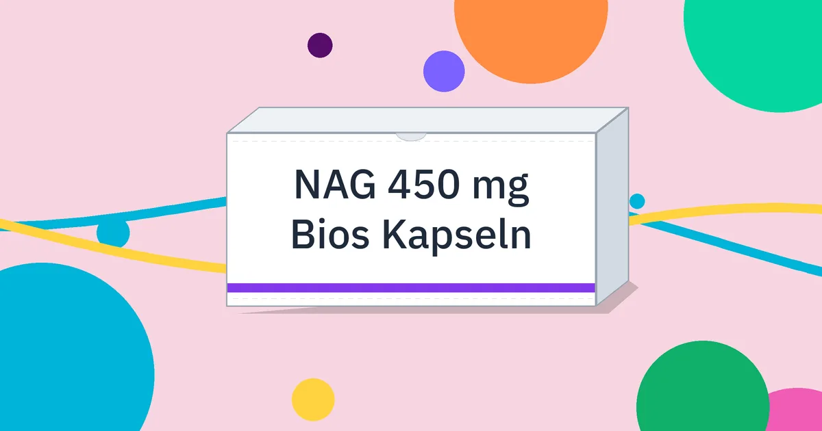 Symbolbild: Packung mit der Aufschrift NAG 450 mg Bios Kapseln (PZN 01161509) – Verfügbarkeit und Bezug in Apotheken in Frankfurt am Main