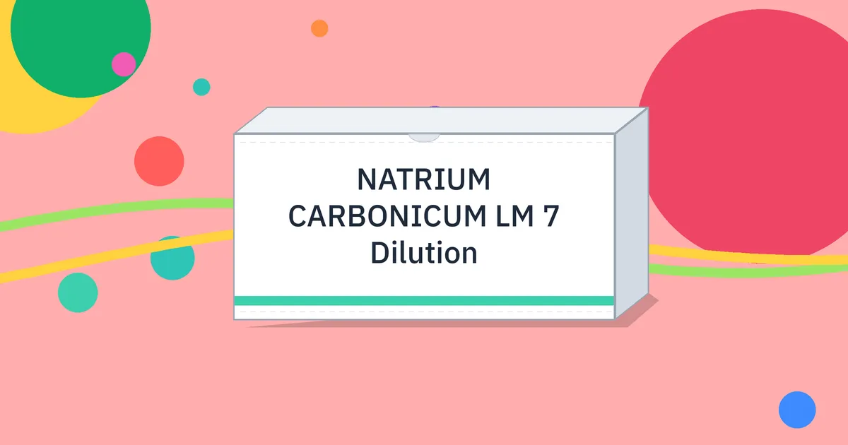 Symbolbild: Packung mit der Aufschrift NATRIUM CARBONICUM LM 7 Dilution (PZN 12961590) – Verfügbarkeit und Bezug in Apotheken in Frankfurt am Main