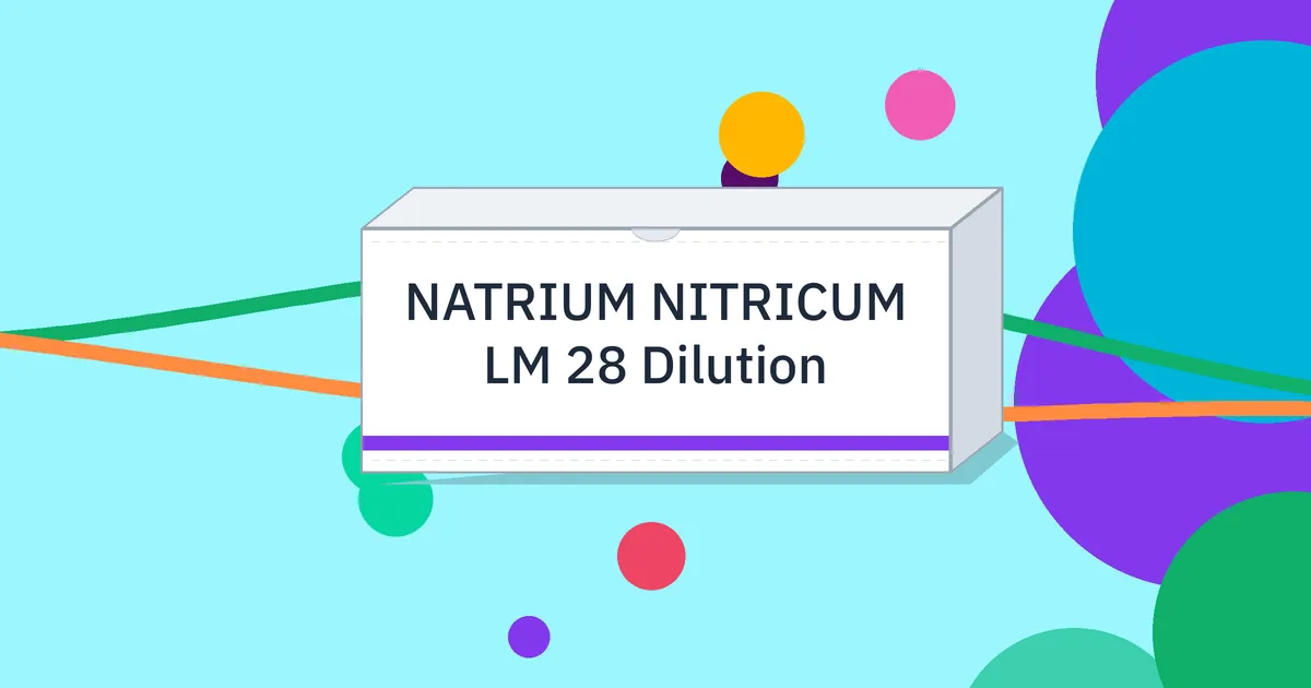 Symbolbild: Packung mit der Aufschrift NATRIUM NITRICUM LM 28 Dilution (PZN 12965843) – Verfügbarkeit und Bezug in Apotheken in Frankfurt am Main