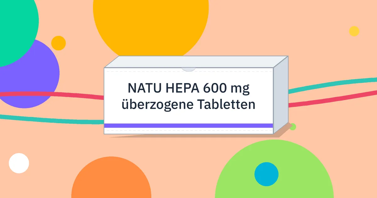 Symbolbild: Packung mit der Aufschrift NATU HEPA 600 mg überzogene Tabletten (PZN 04774431) – Verfügbarkeit und Bezug in Apotheken in Frankfurt am Main