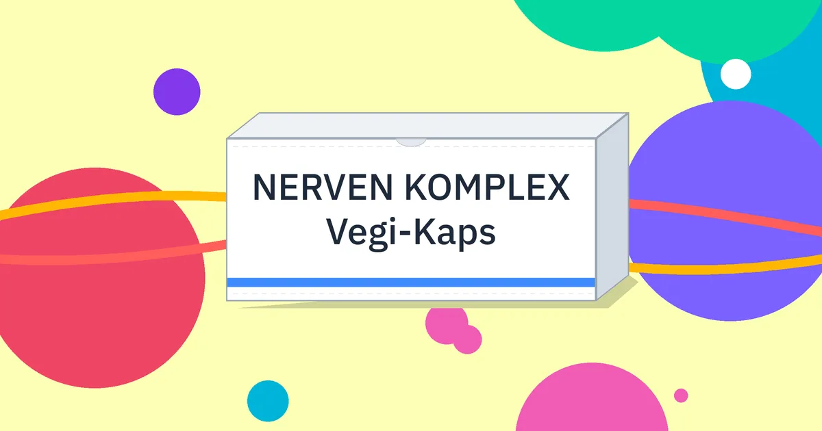 Symbolbild: Packung mit der Aufschrift NERVEN KOMPLEX Vegi-Kaps (PZN 13965408) – Verfügbarkeit und Bezug in Apotheken in Frankfurt am Main