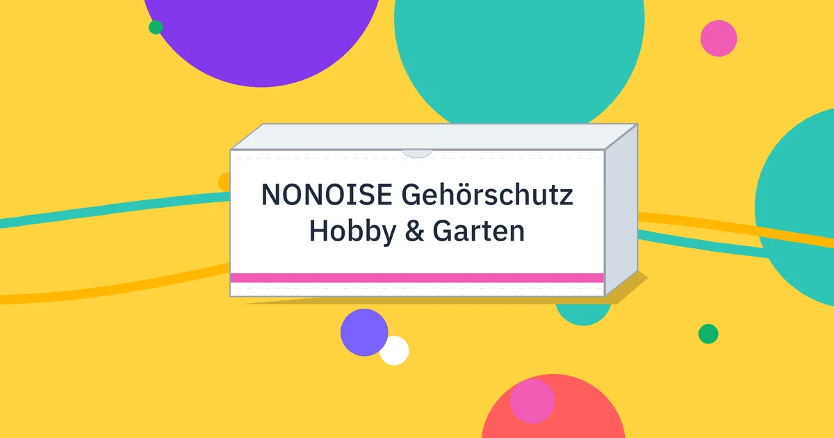 Symbolbild: Packung mit der Aufschrift NONOISE Gehörschutz Hobby & Garten (PZN 11645183) – Verfügbarkeit und Bezug in Apotheken in Frankfurt am Main