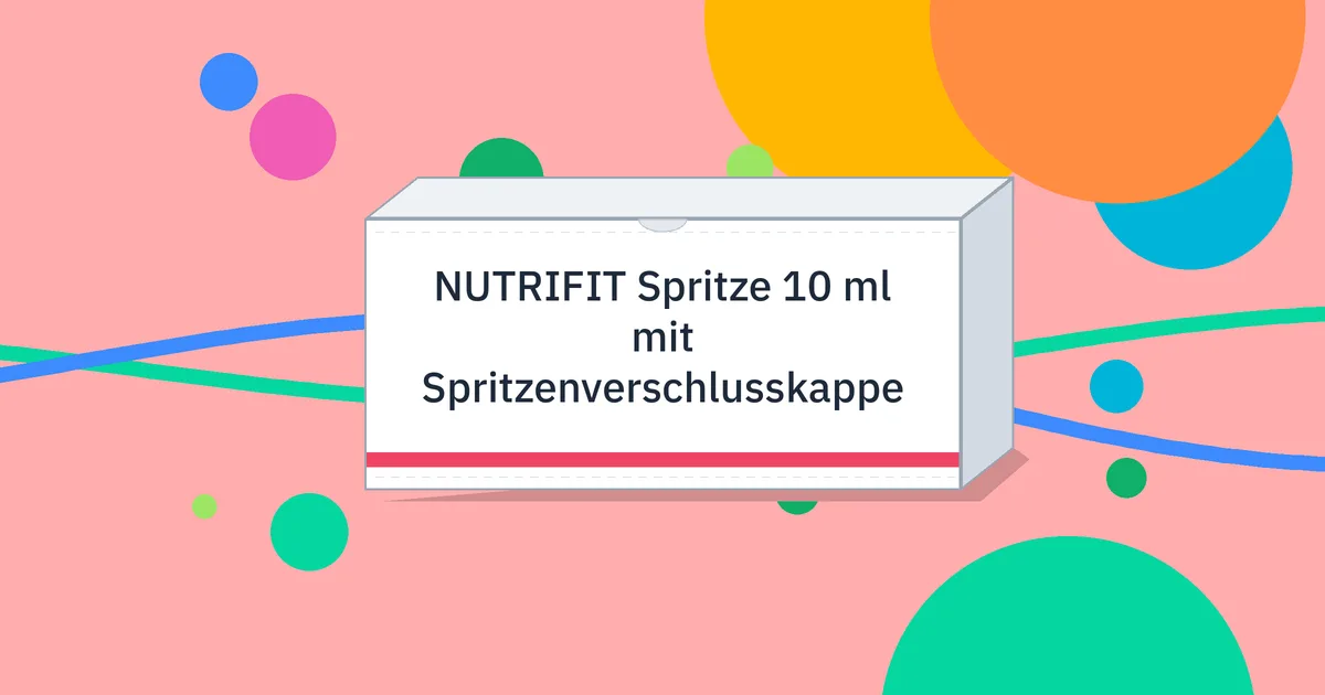 Symbolbild: Packung mit der Aufschrift NUTRIFIT Spritze 10 ml mit Spritzenverschlusskappe (PZN 17273050) – Verfügbarkeit und Bezug in Apotheken in Frankfurt am Main
