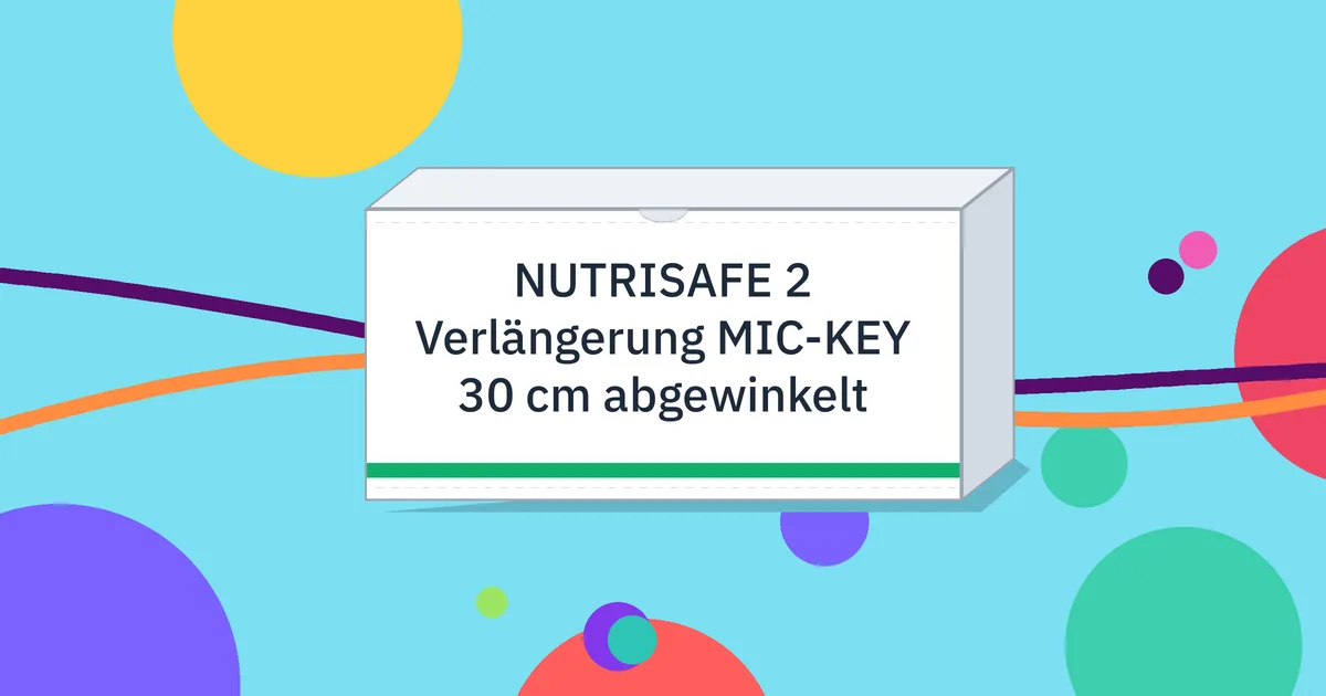 Symbolbild: Packung mit der Aufschrift NUTRISAFE 2 Verlängerung MIC-KEY 30 cm abgewinkelt (PZN 09918202) – Verfügbarkeit und Bezug in Apotheken in Frankfurt am Main