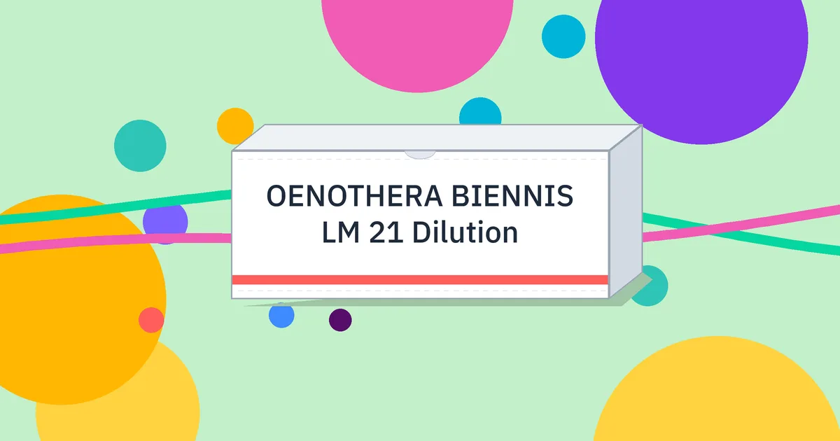 Symbolbild: Packung mit der Aufschrift OENOTHERA BIENNIS LM 21 Dilution (PZN 13622938) – Verfügbarkeit und Bezug in Apotheken in Frankfurt am Main